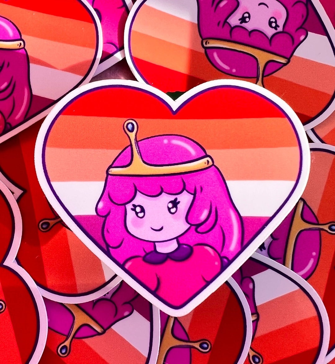 Lesbian Pride Bubblegum Heart Sticker: Sweet LGBTQ Princess Perfect for ...