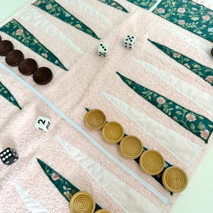 Pink Floral Outdoor/travel Backgammon Set - Etsy