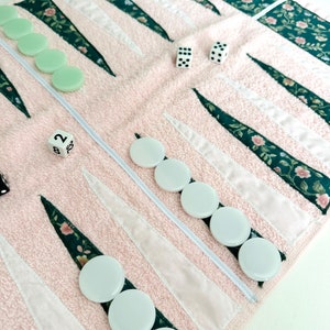 Pink Floral Outdoor/travel Backgammon Set - Etsy
