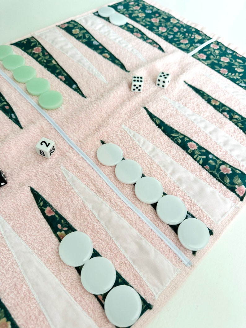 Pink Floral Outdoor/travel Backgammon Set - Etsy