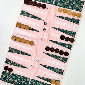 Pink Floral Outdoor/travel Backgammon Set - Etsy