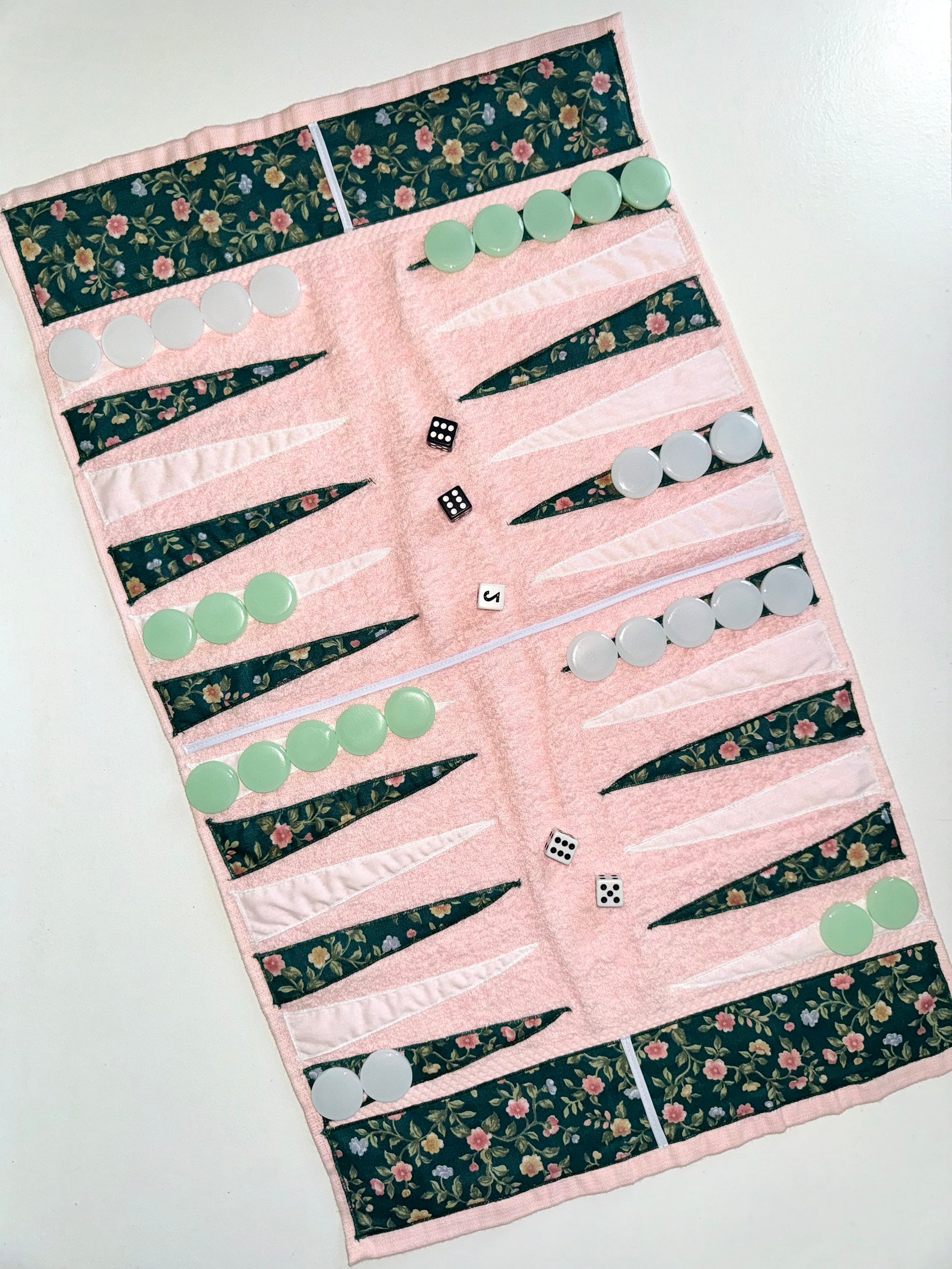 Pink Floral Outdoor/travel Backgammon Set - Etsy