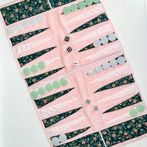 Pink Floral Outdoor/travel Backgammon Set - Etsy