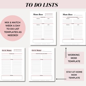 2022 Productivity Planner Printable Mega Bundle Planner for Moms, Daily ...