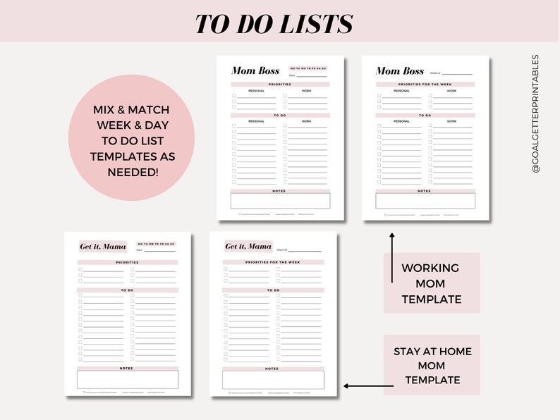 2022 Productivity Planner Printable Mega Bundle Planner for Moms, Daily ...