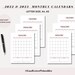 2022 - 2023 Monthly Calendar Bundle Planner Printable Vertical PDF ...
