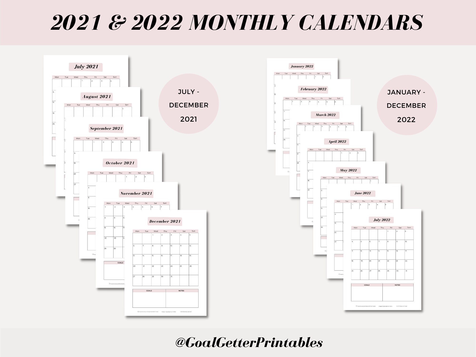 2021 2022 Productivity Planner Printable Mega Bundle Planner for Moms ...