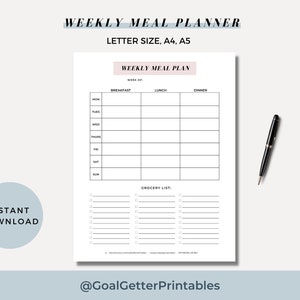 GoalGetterPrintables - Etsy