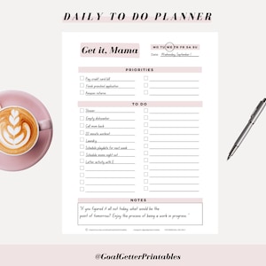 BUNDLE Day & Week to Do List Printable Planner Template, Mom, Family ...