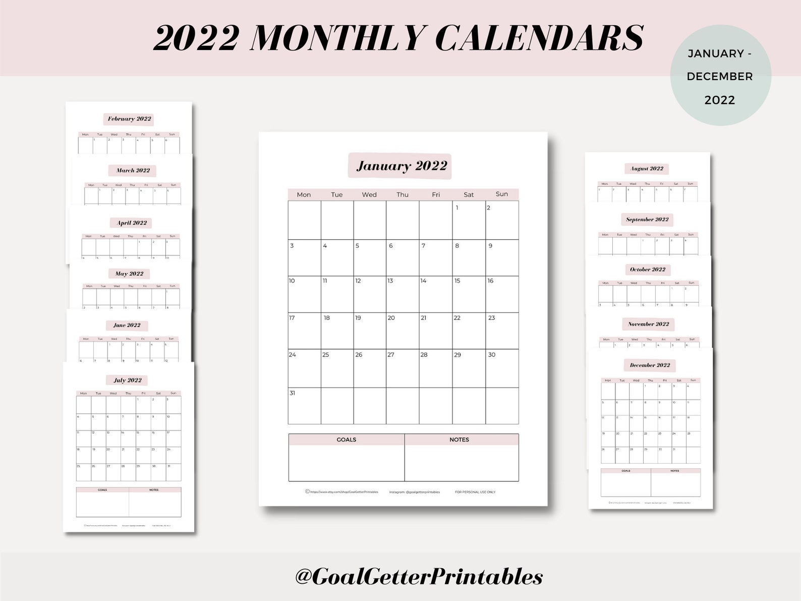 2022 Productivity Planner Printable Mega Bundle Planner for Moms, Daily ...