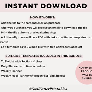 2022 Productivity Planner Printable Mega Bundle Planner for Moms, Daily ...