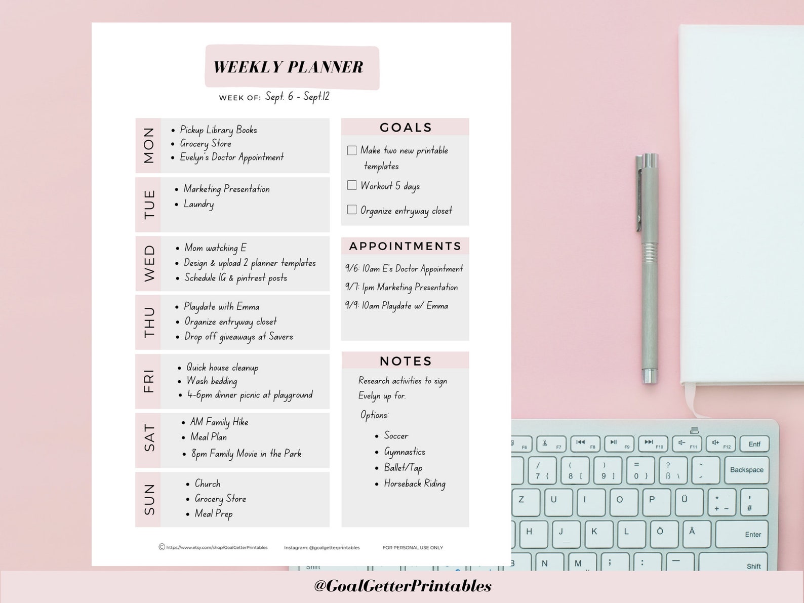 WEEKLY PLANNER I Editable Weekly to Do List I Weekly Planner Template I ...
