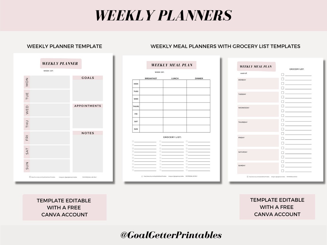 2022 Productivity Planner Printable Mega Bundle Planner for Moms, Daily ...