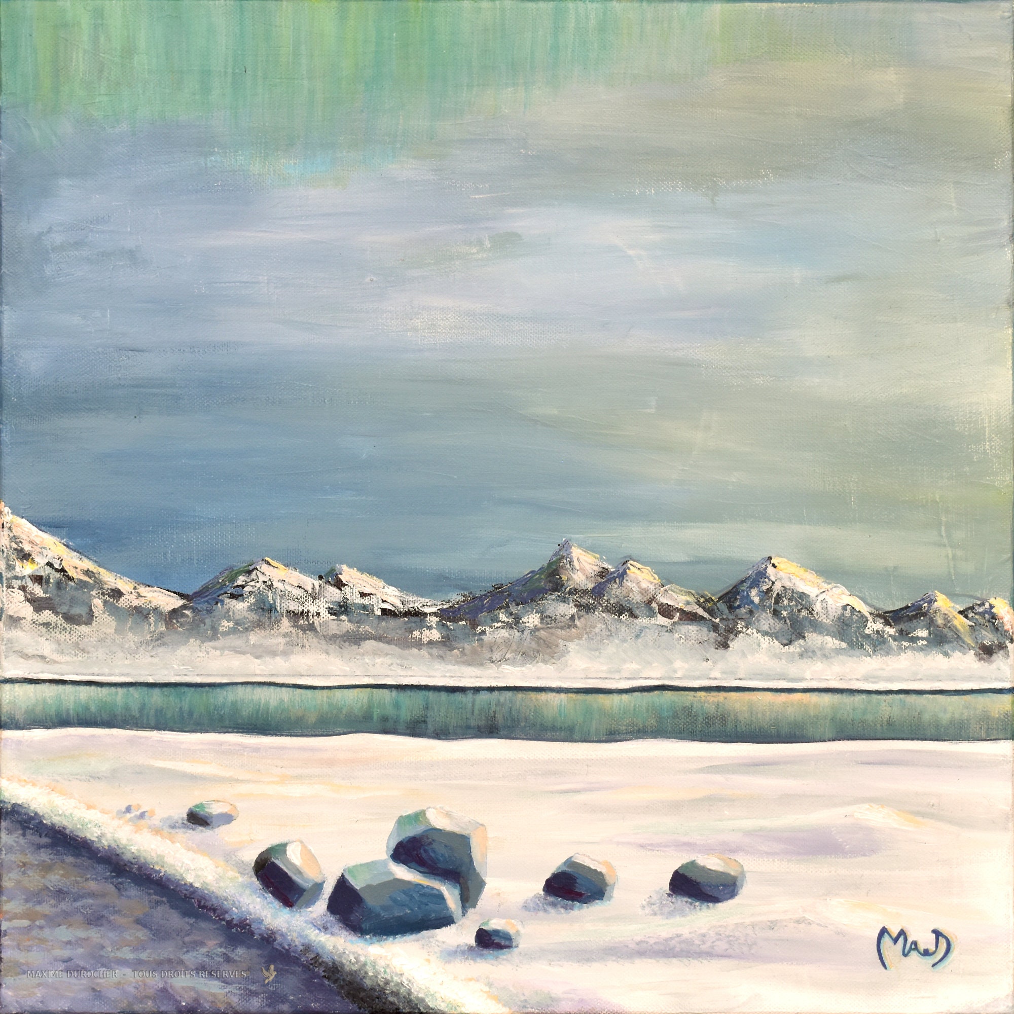 Polar Landscape Acrylic Paintings on Canvases northern - Etsy UK