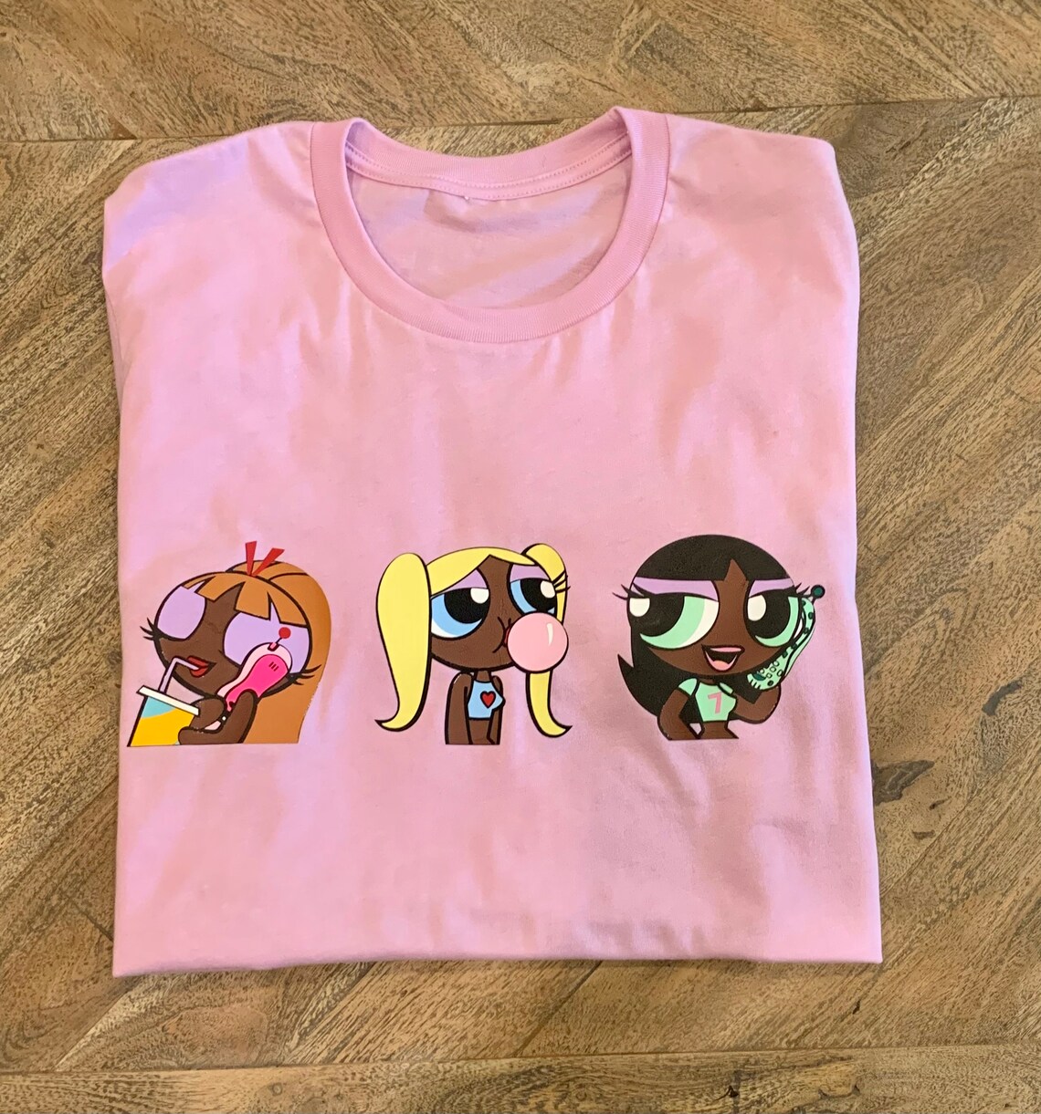 Powerpuff Girls Inspired T-shirt | Black Powerpuff Girls - Etsy