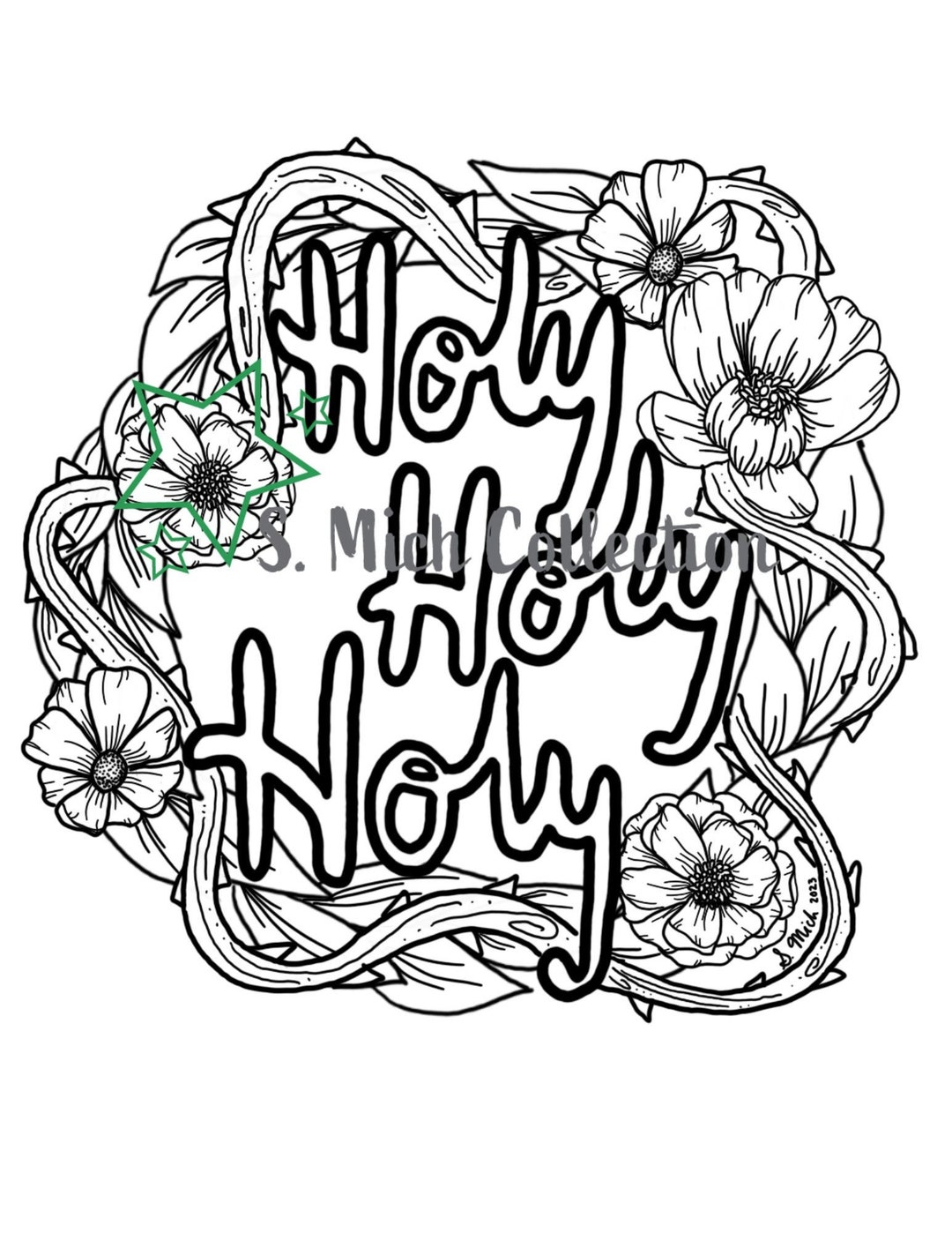 Holy Holy Holy Coloring Page - Etsy
