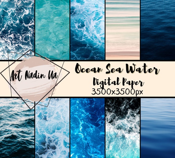 Ocean Sea Water Digital Papers Pool Water Background - Etsy Australia