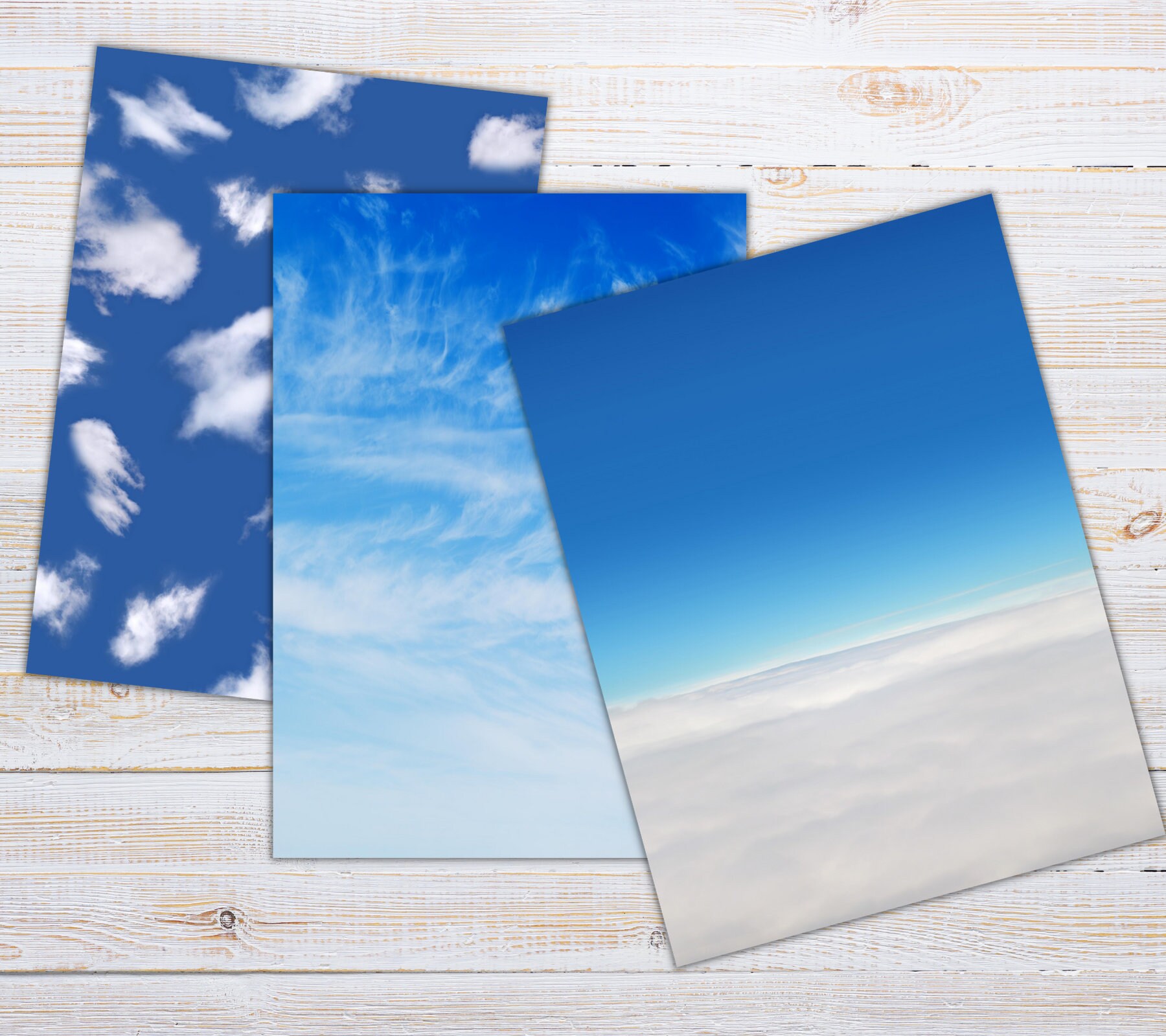 Seamless Clouds Digital Paper Sunny Sky Repeating Pattern - Etsy