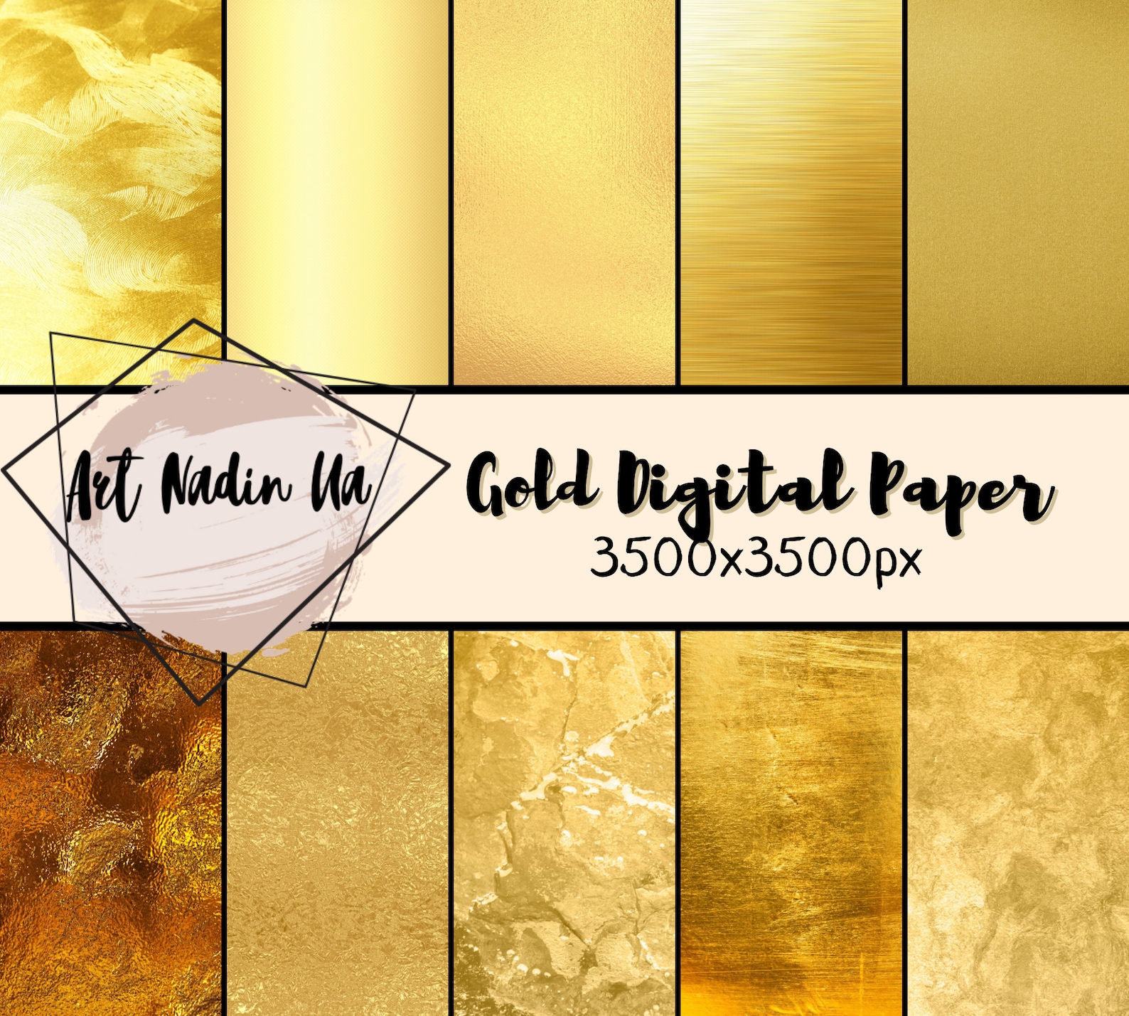 Gold Digital Paper, Scrapbook Paper, Gold Foil Digital Paper, Gold ...