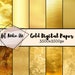 Gold Digital Paper, Scrapbook Paper, Gold Foil Digital Paper, Gold ...