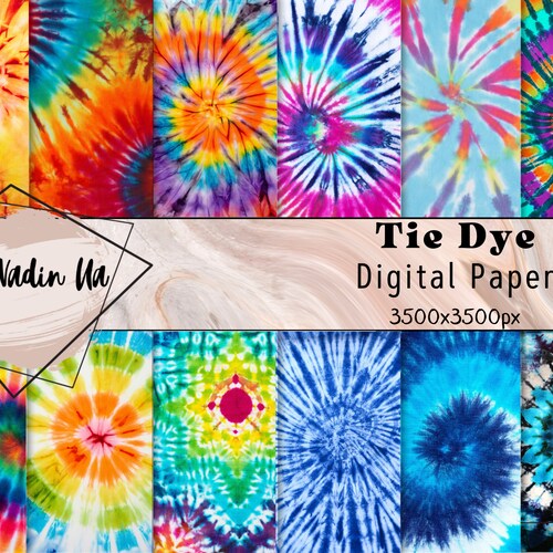 Pink Blue Yellow Tie-dye Digital Paper Background Texture - Etsy