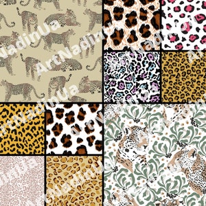 Leopard Digital Paper Design, INSTANT DOWNLOAD for Scrapbooking ...