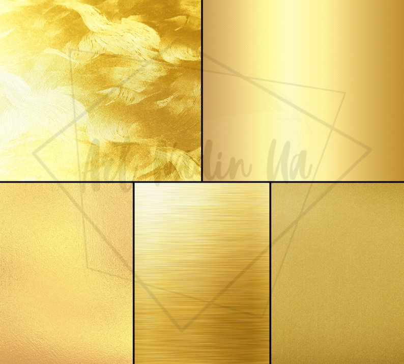 Gold Digital Paper, Scrapbook Paper, Gold Foil Digital Paper, Gold ...