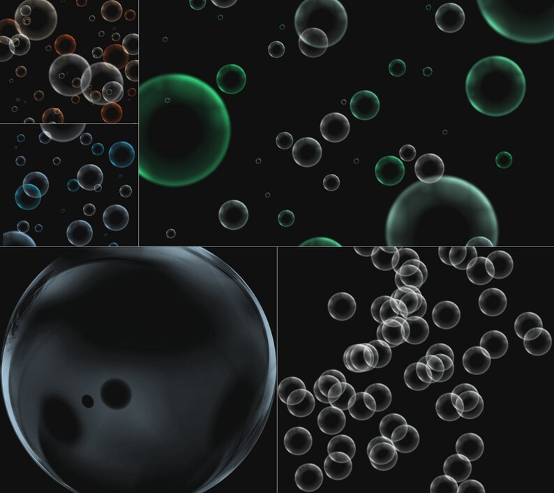 Bubble Overlays for Photoshop, Bubble Overlays, Bubbles, PNG ...