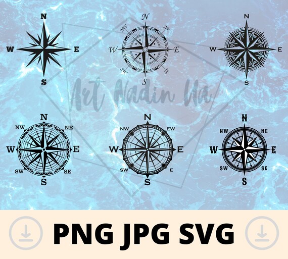Compass Rose Nautical Compass Compass Star Svg Png - Etsy