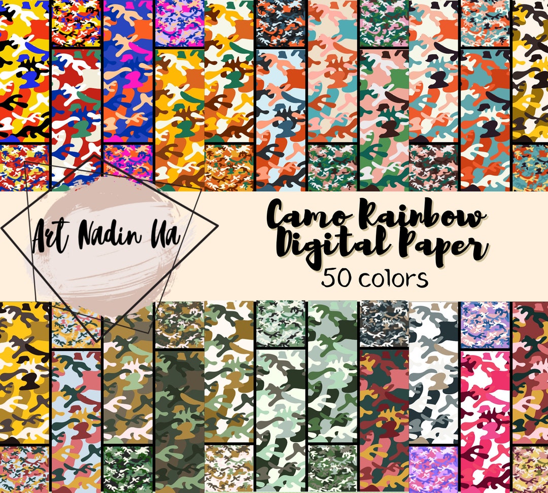 Camo Digital Paper Texture, INSTANT DOWNLOAD for Scrapbooking, Army ...