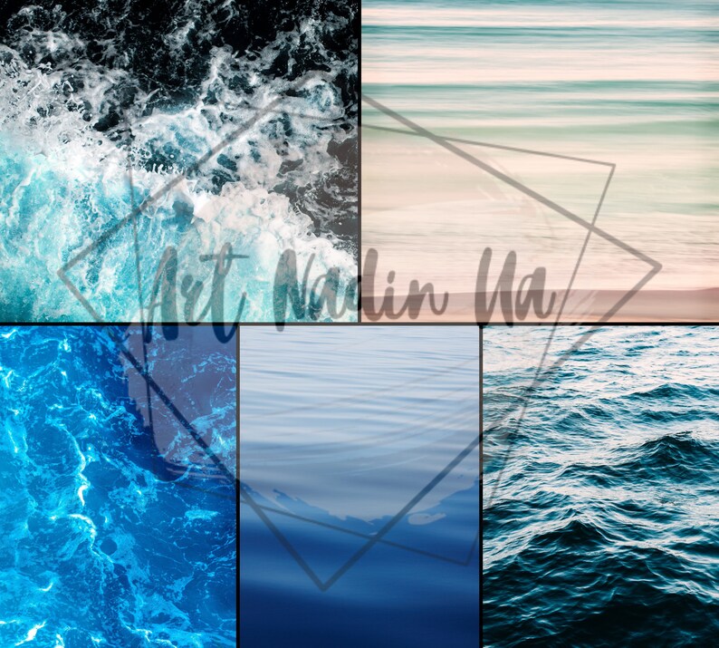 Ocean Sea Water Digital Papers Pool Water Background | Etsy