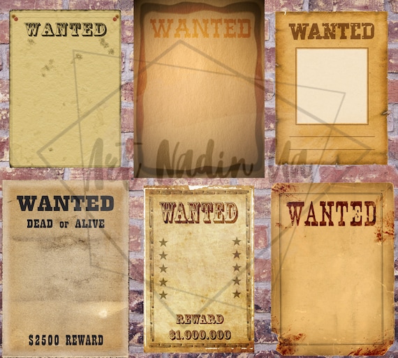 Blank Wanted Poster Paper
