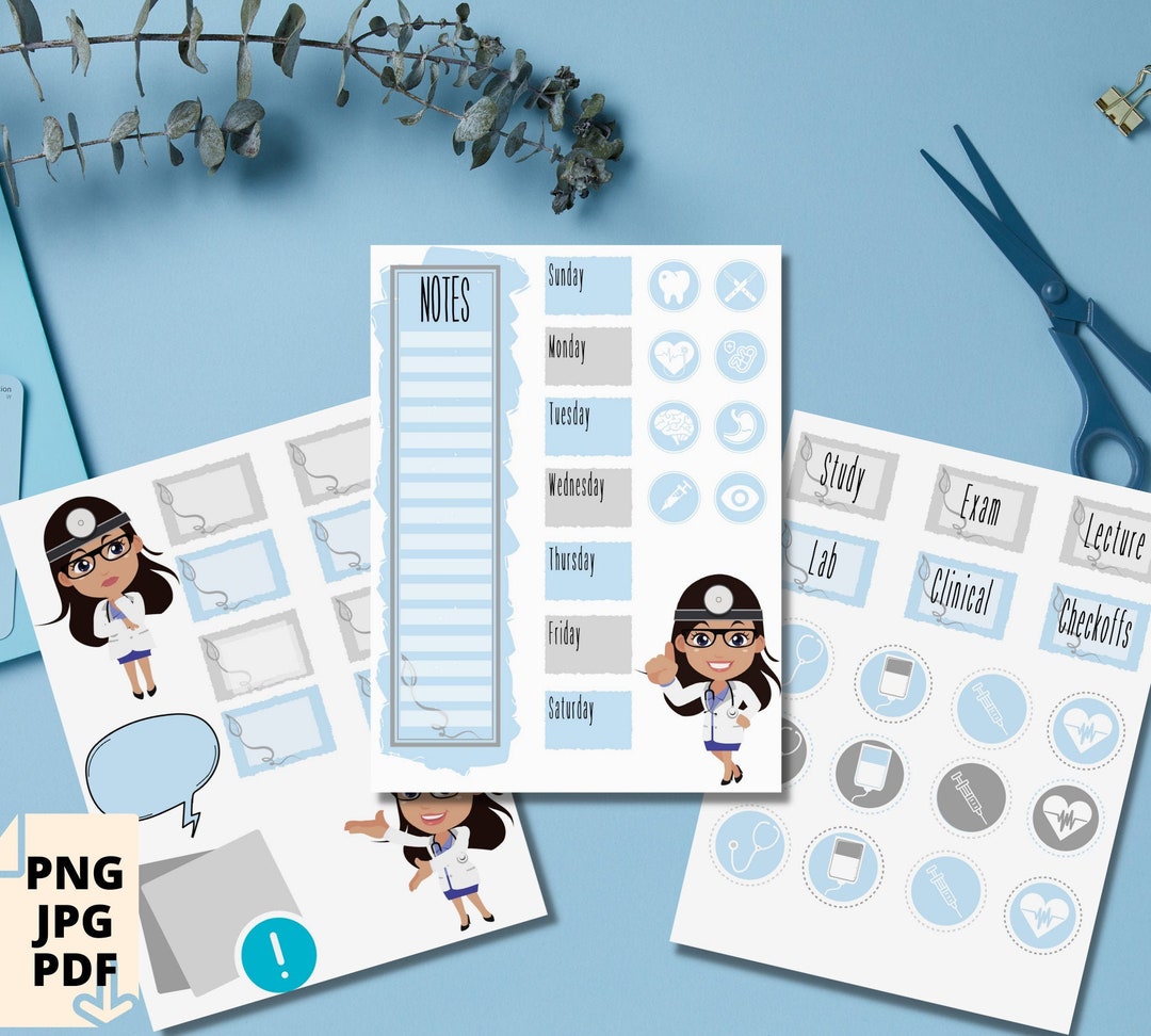 Medicine Digital Stickers, Printable Planner Stickers, Prescription ...