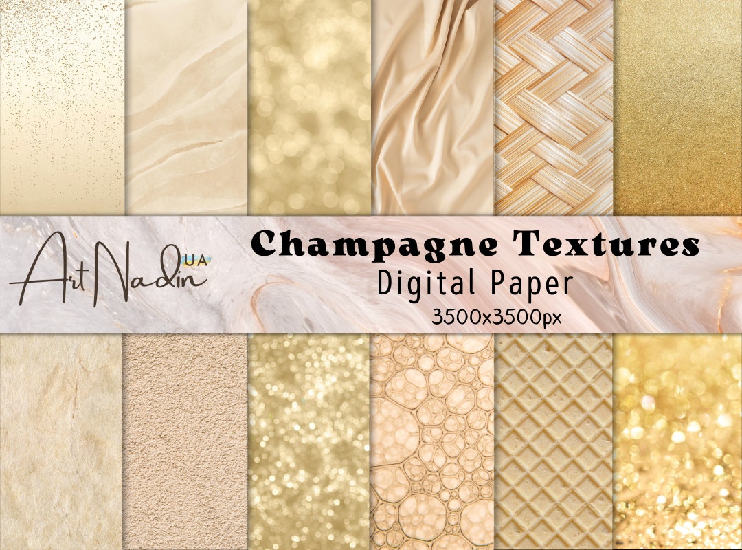 Champagne Digital Paper Pack, Champagne Scrapbook Paper, Champagne Foil ...
