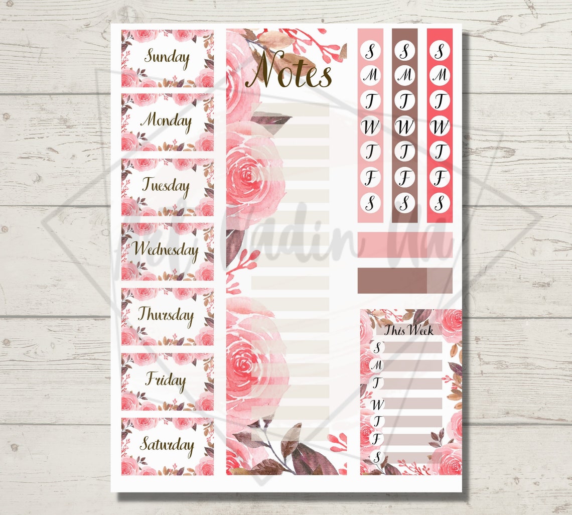 Passion Planner Printable Stickers A4 DPI 300 INSTANT - Etsy