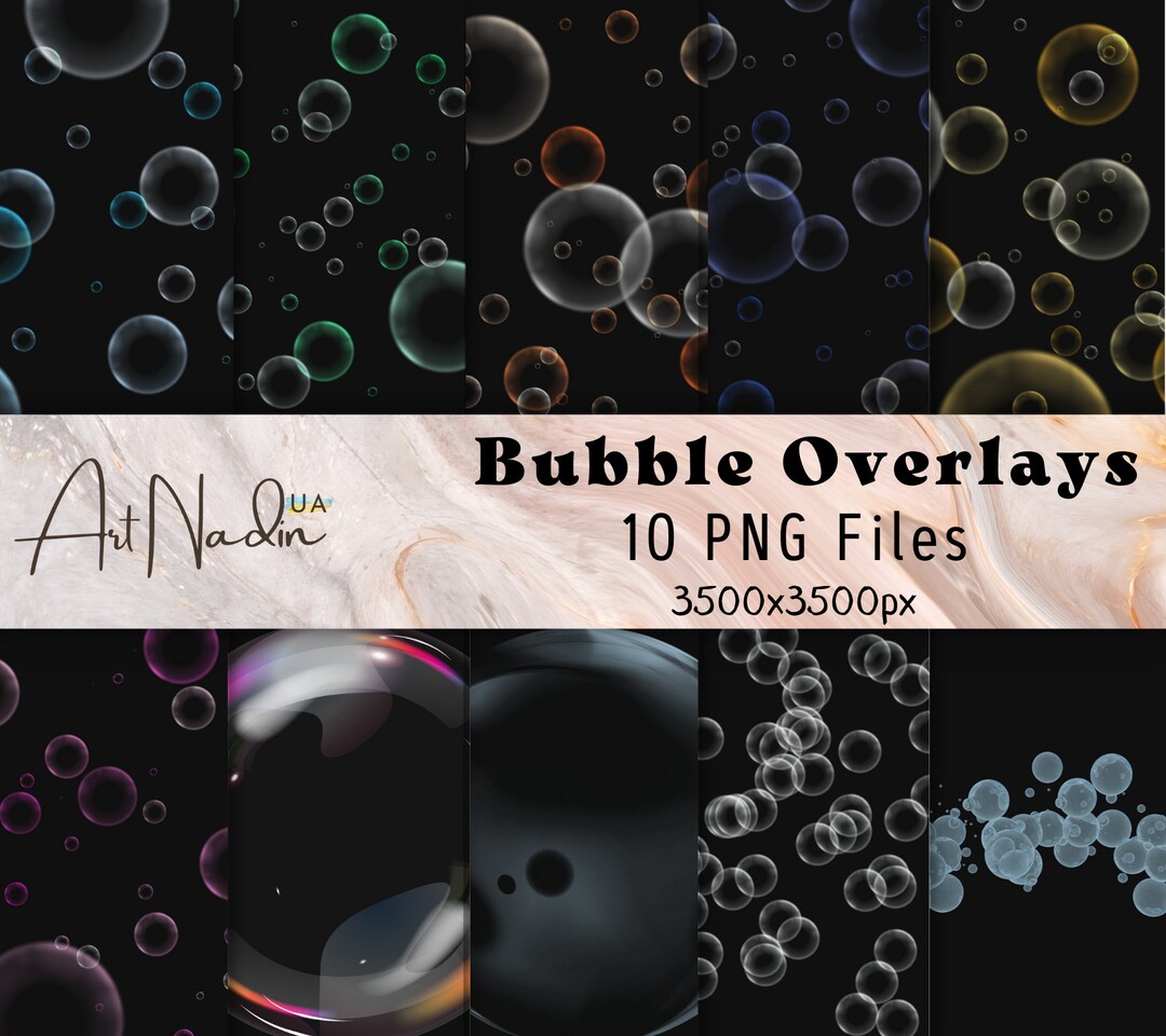 Bubble Overlays for Photoshop, Bubble Overlays, Bubbles, PNG ...