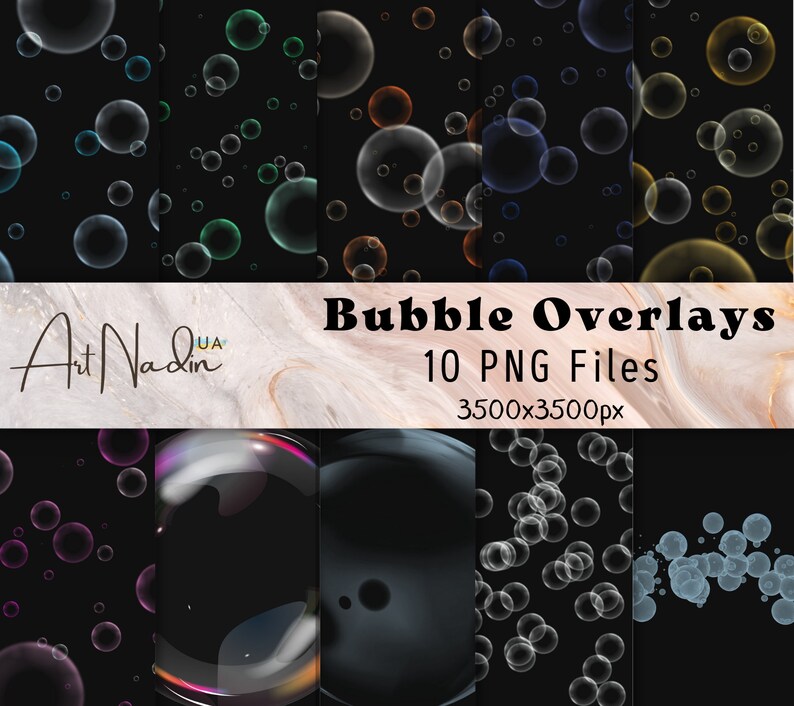 Bubble Overlays for Photoshop, Bubble Overlays, Bubbles, PNG ...