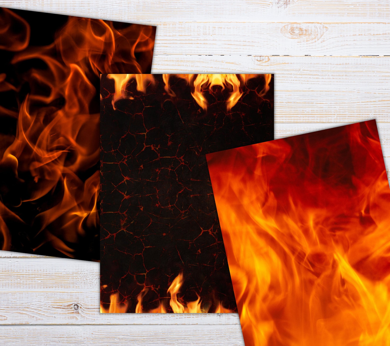 Smokey Orange Fire & Flames Digital Paper Seamless Background Texture ...