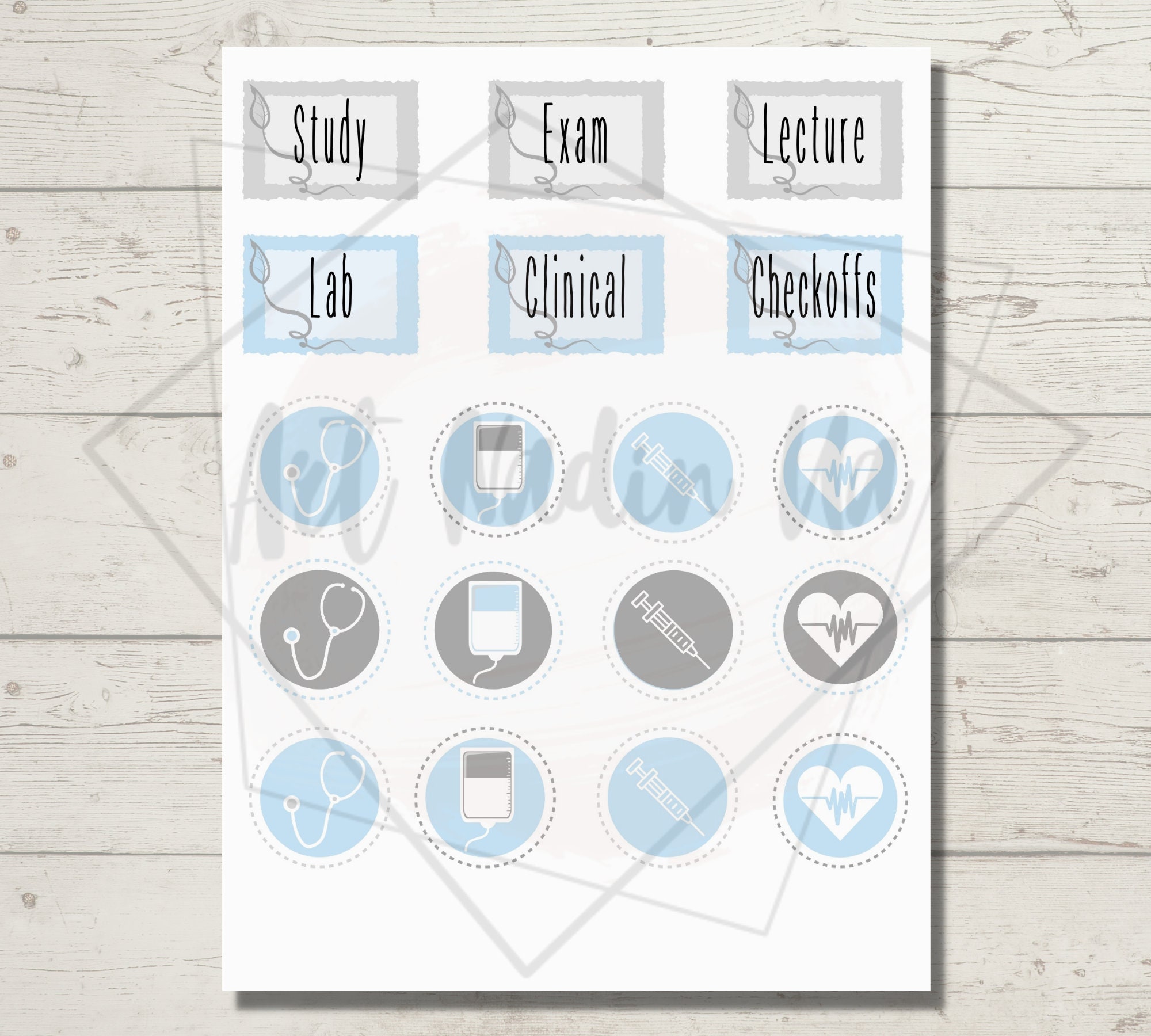 Medicine Digital Stickers, Printable Planner Stickers, Prescription ...