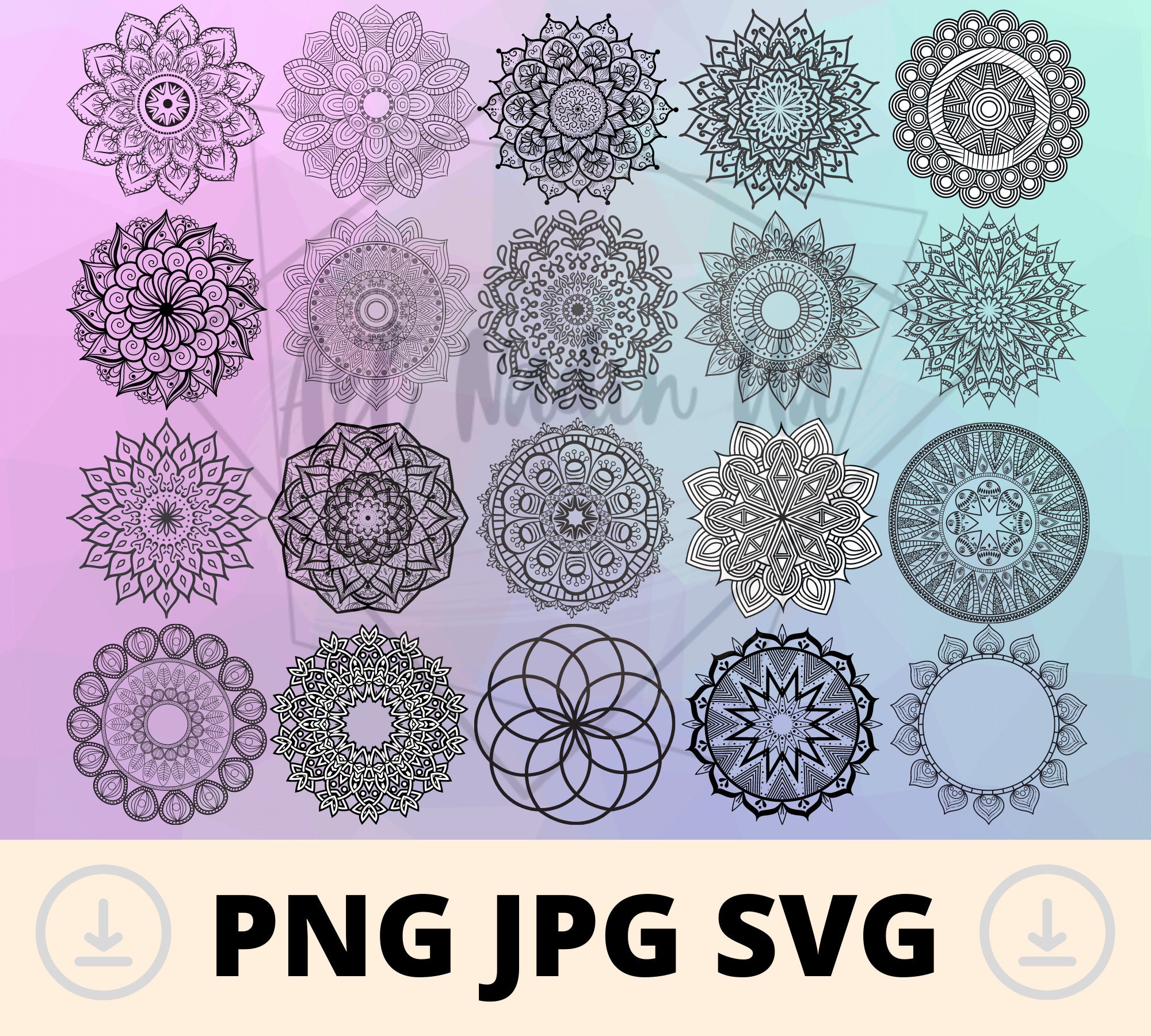 Mandala svg, Mandalas svg, Mandala Monogram Rahmen, Mandala Vorlage zum ...