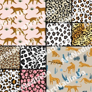 Leopard Digital Paper Design INSTANT DOWNLOAD for - Etsy