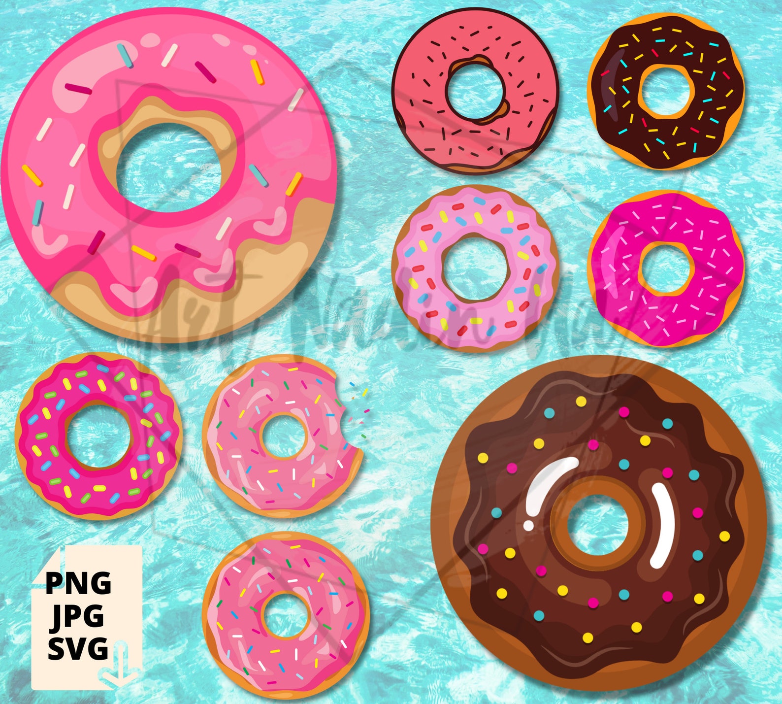 Donut SVG, Donut SVG Bundle, Donut Png Svg Eps Dxf, Donut Clipart ...