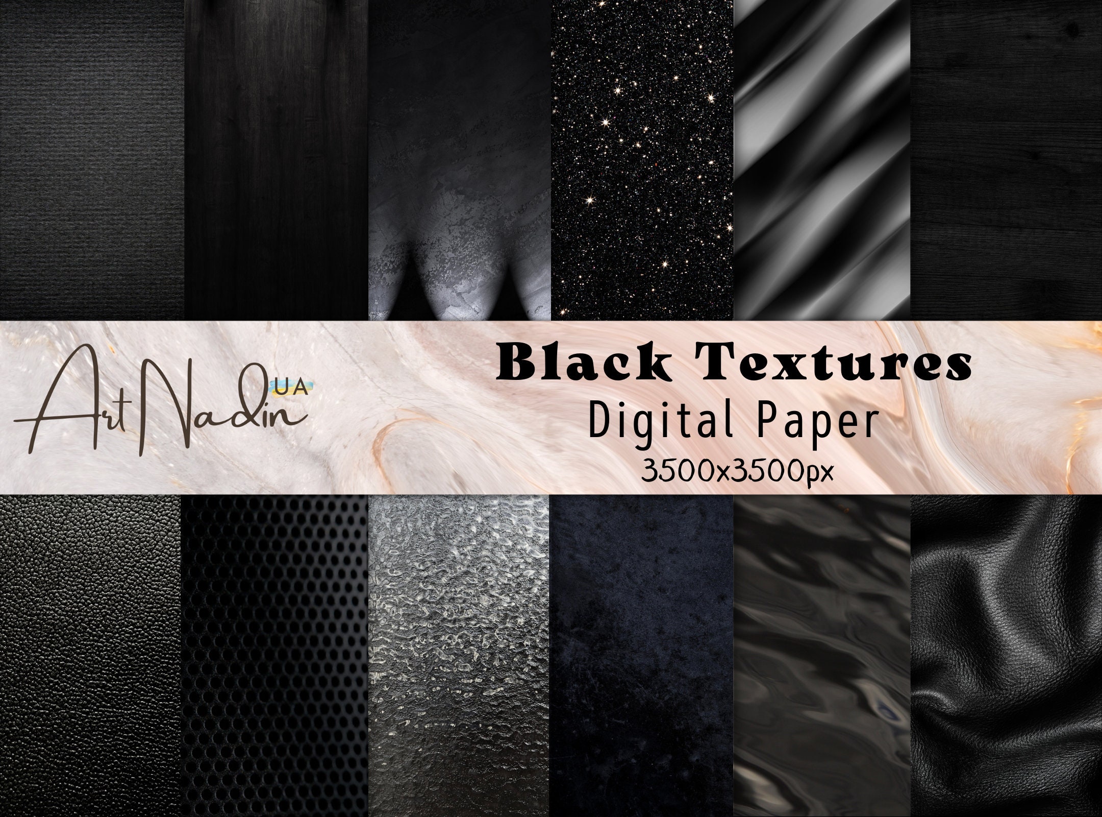 Black Textures Digital Paper, Printable Scrapbook Paper, Scrapbooking ...