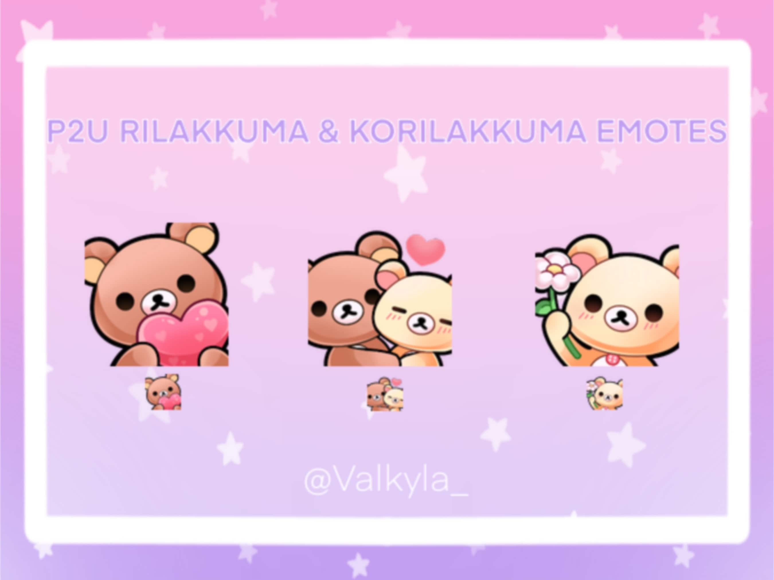Rilakkuma & Korilakkuma Emotes for Twitch Streamers, Discord, Youtube ...