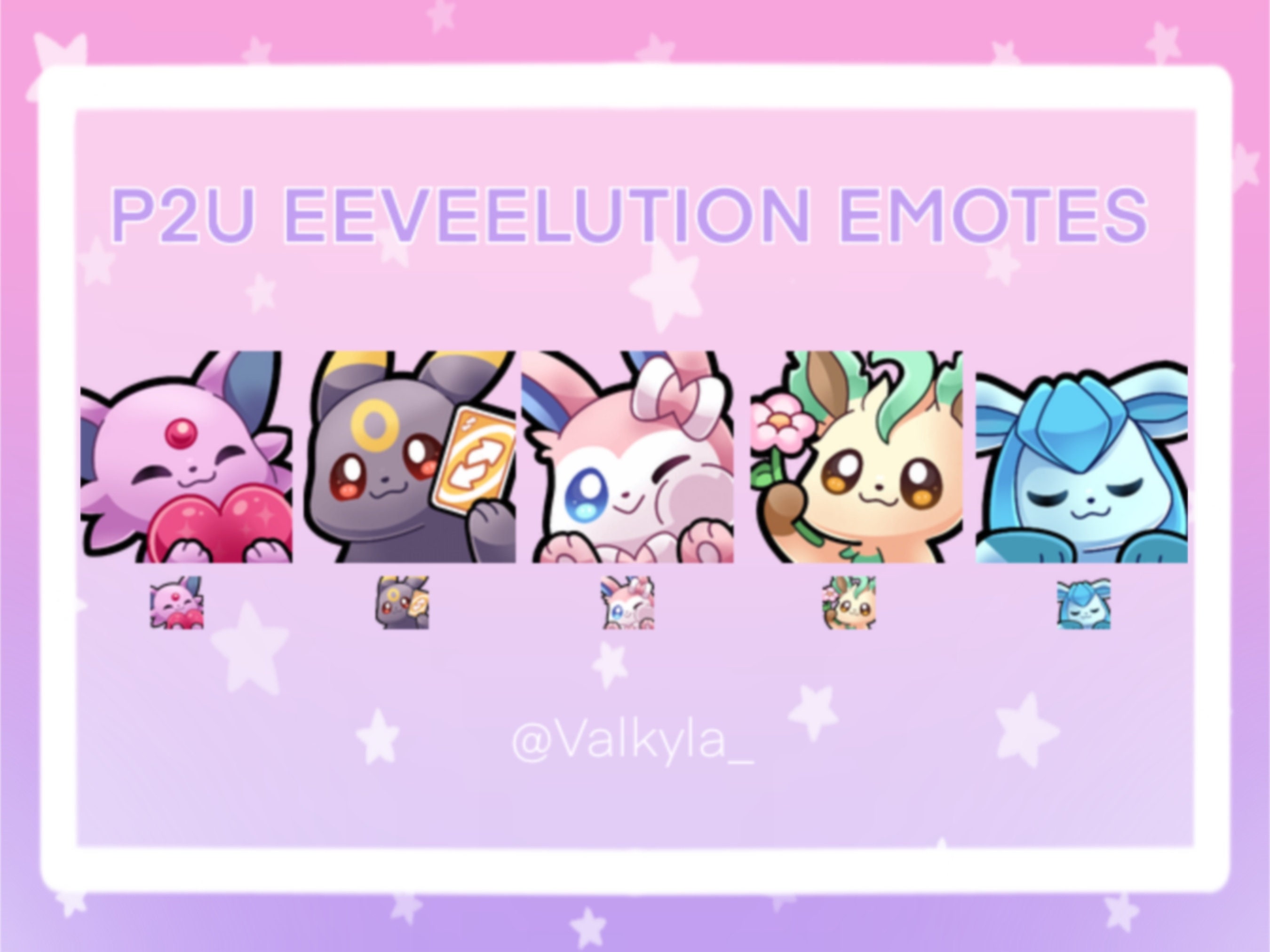 Eeveelution Eevee Emotes for Twitch Streamers, Discord, Youtube (5x ...