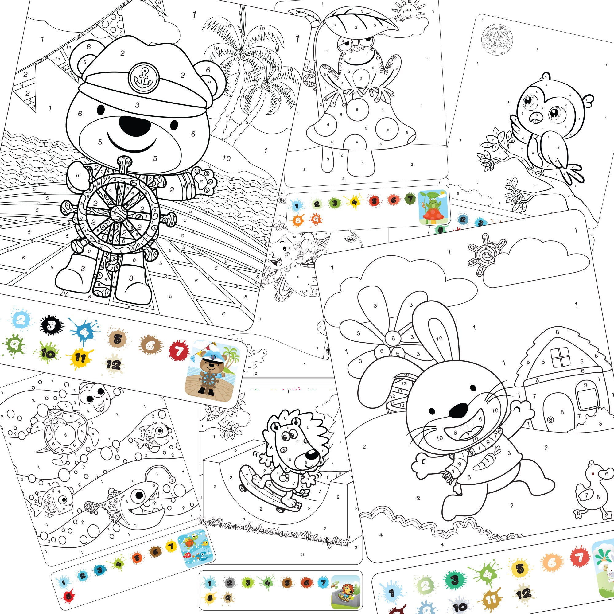 Coloring by Number, Activity for Kids, Coloring Guide for Kids , Fun ...