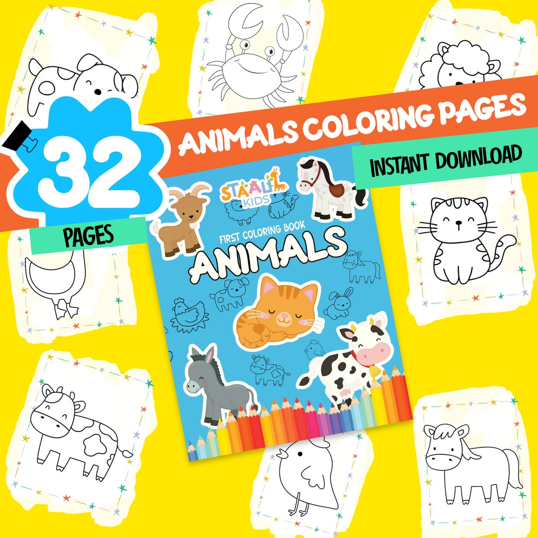 32 Animals Coloring Pages Farm Animals, Sea Animals, Desert Animals ...