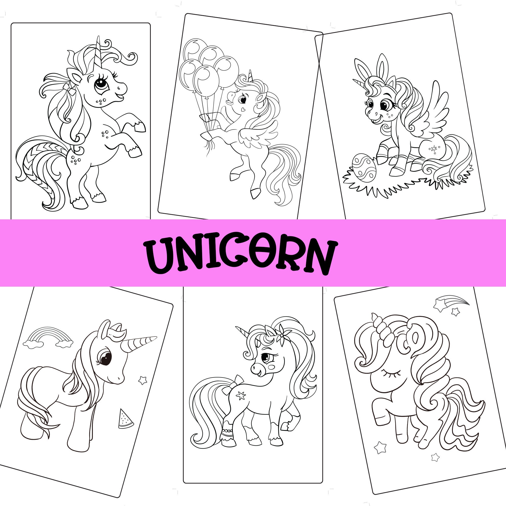120 Easy Coloring Pages for Kids, Printable, Toddlers Coloring Book ...