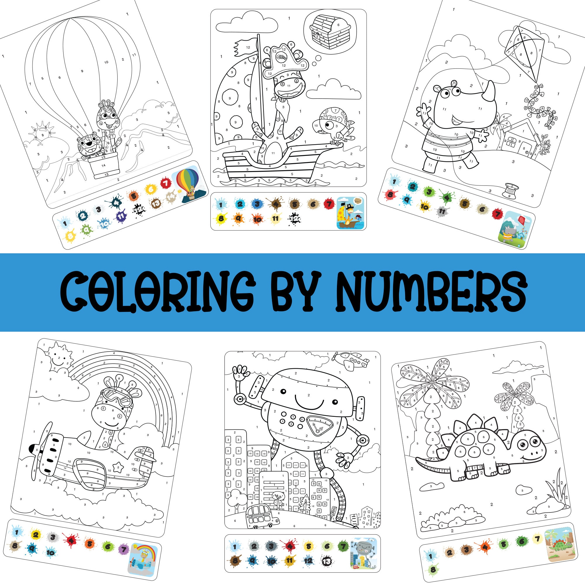Coloring by Number, Activity for Kids, Coloring Guide for Kids , Fun ...