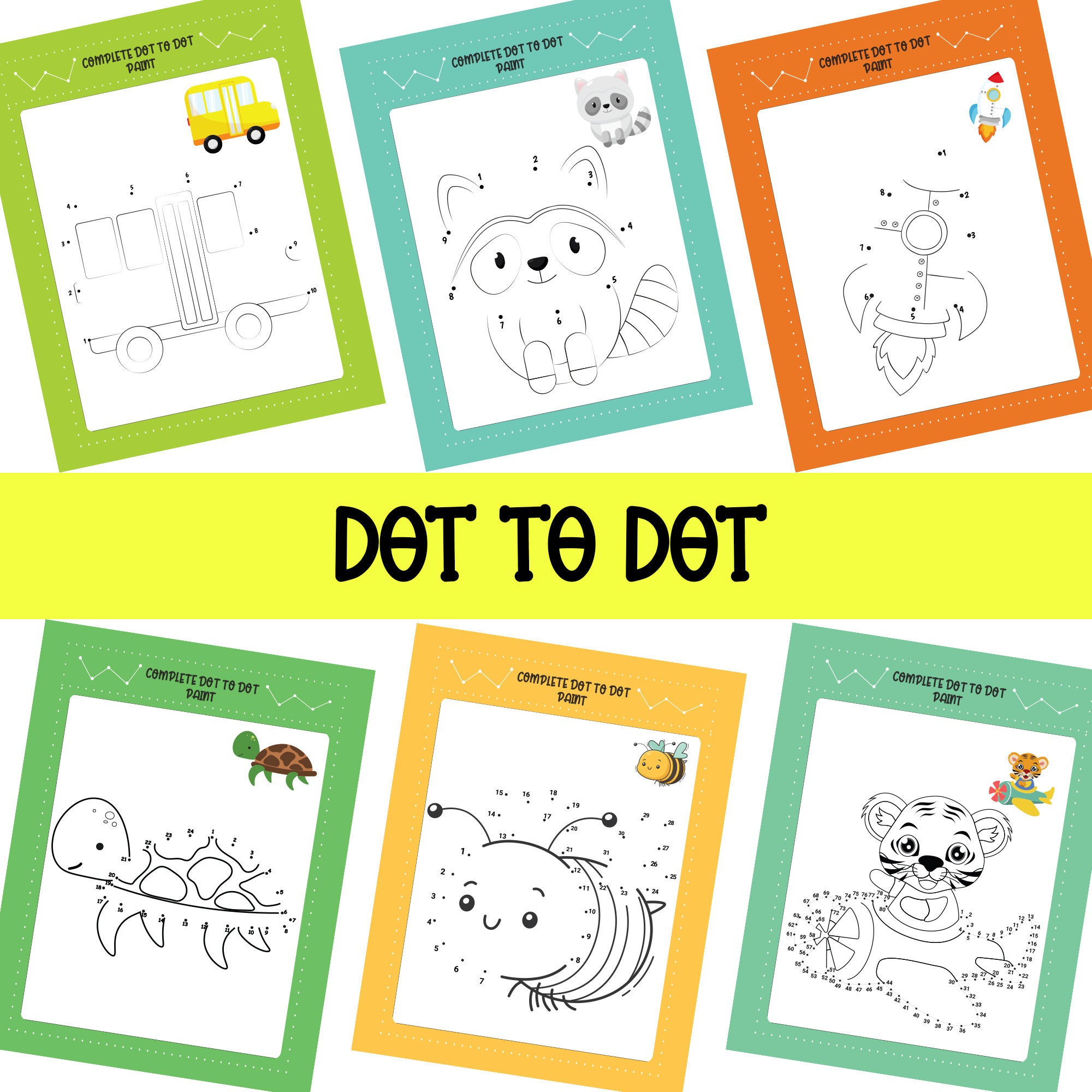Dot to Dot for Kids, Activity for Kids, Connect the Dots , Fun Activity ...